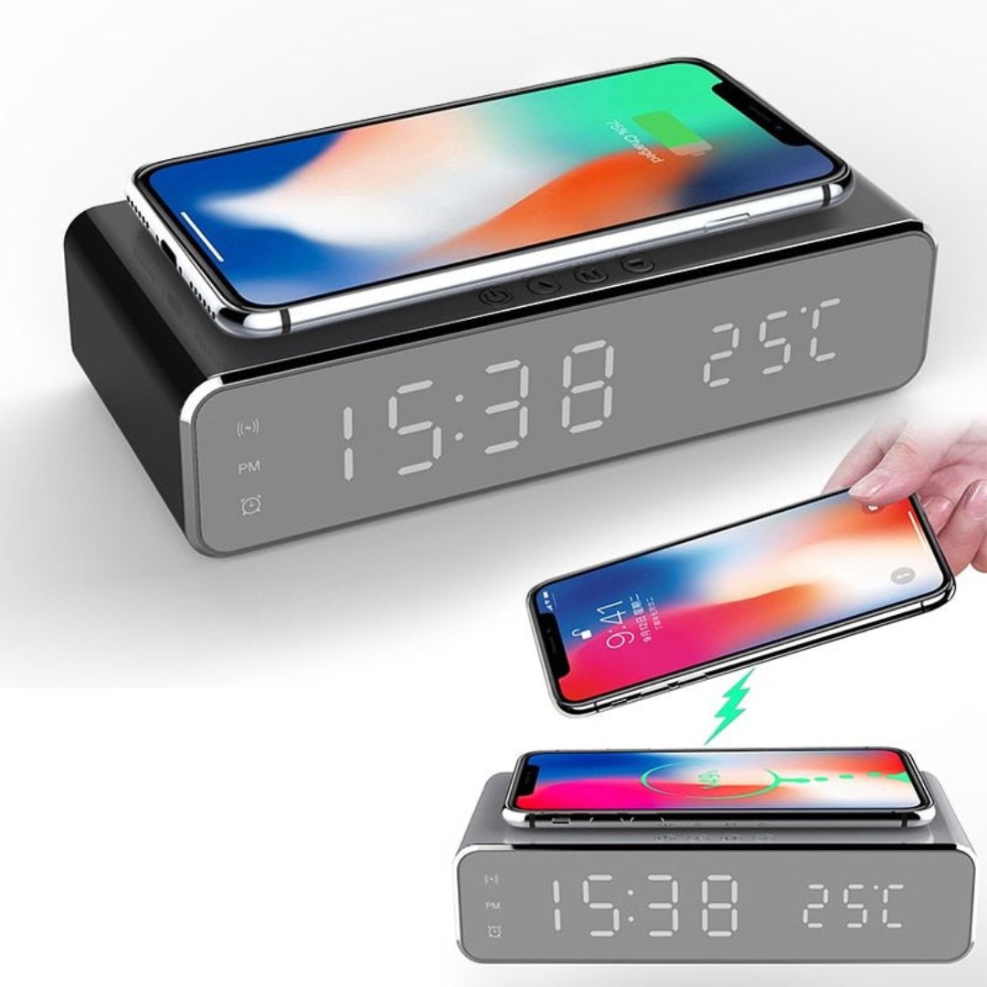 Lucium SmartTouch Wireless Charging Alarm Clock | LED Display, Nightli ...